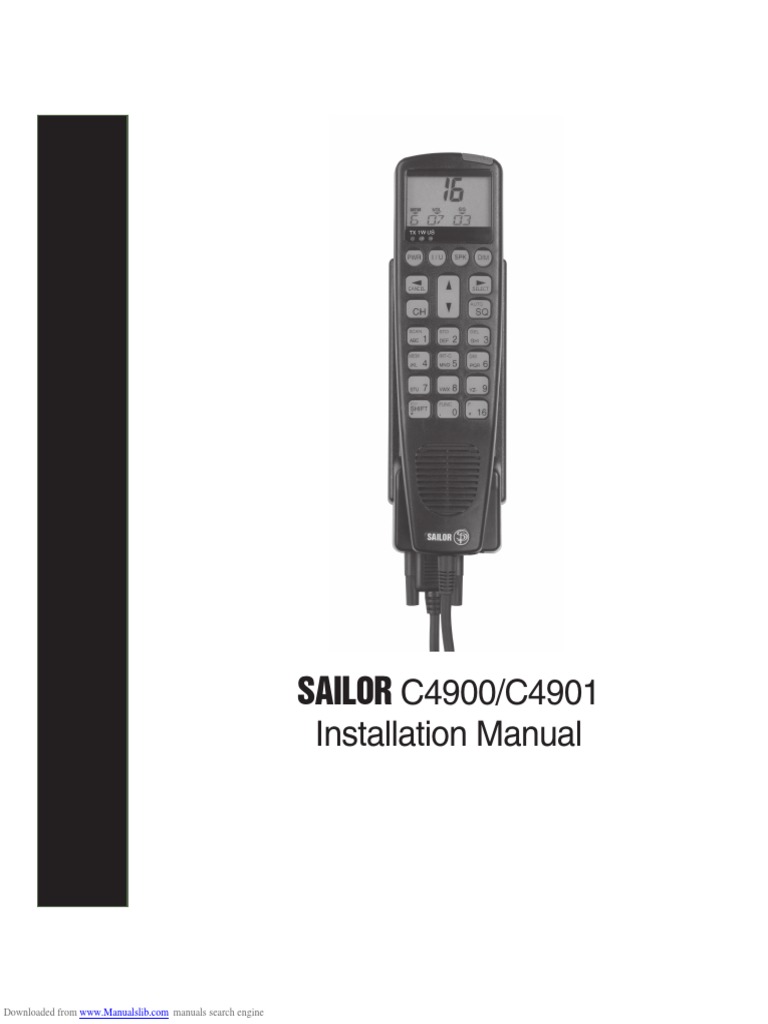 SAILOR C4900/C4901 Installation Guide | PDF | Electronic Engineering ...
