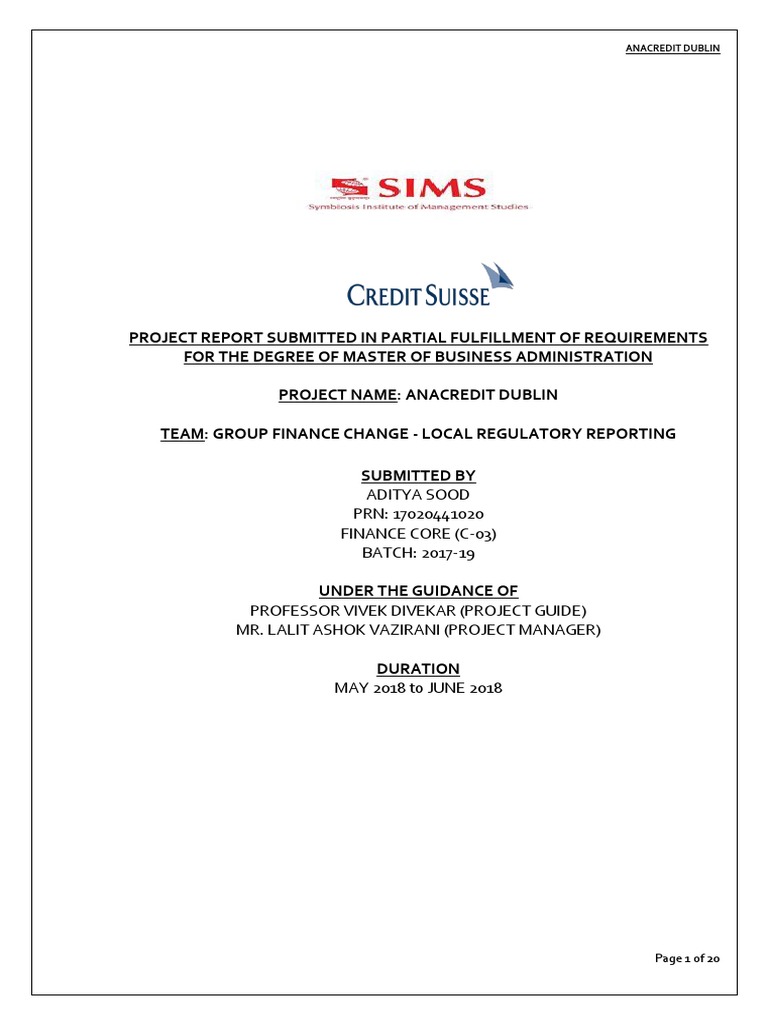 CPS Report-Aditya Sood | PDF | European Central Bank | Banks