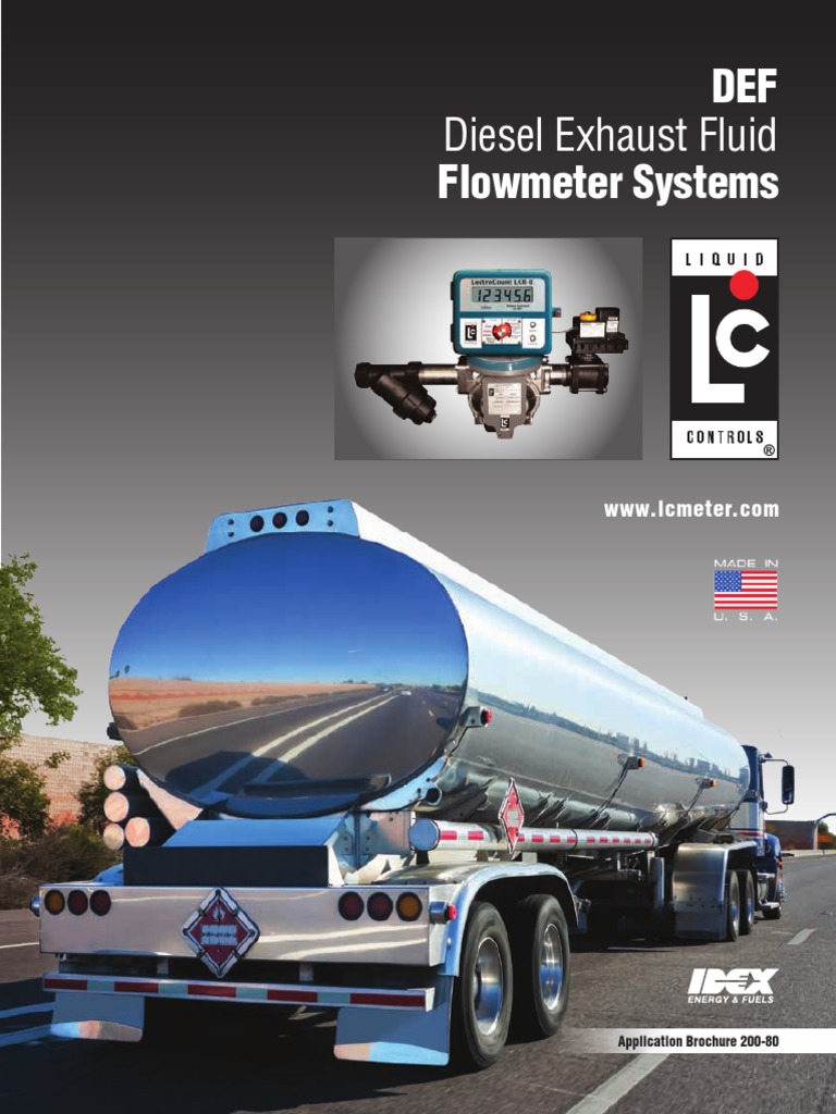 DEF Diesel Exhaust Fluid Flowmeter Systems: Application Brochure 200-80 ...
