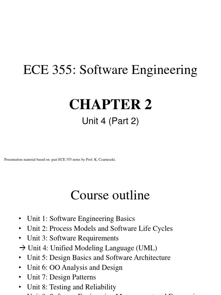 ECE 355: Software Engineering: Unit 4 (Part 2) | PDF | Class (Computer Programming ...