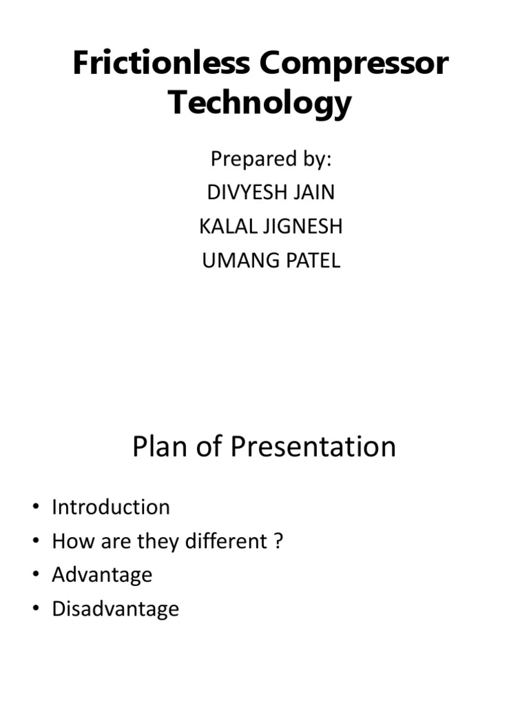 Frictionless Compressor Technology Overview | PDF | Bearing (Mechanical ...