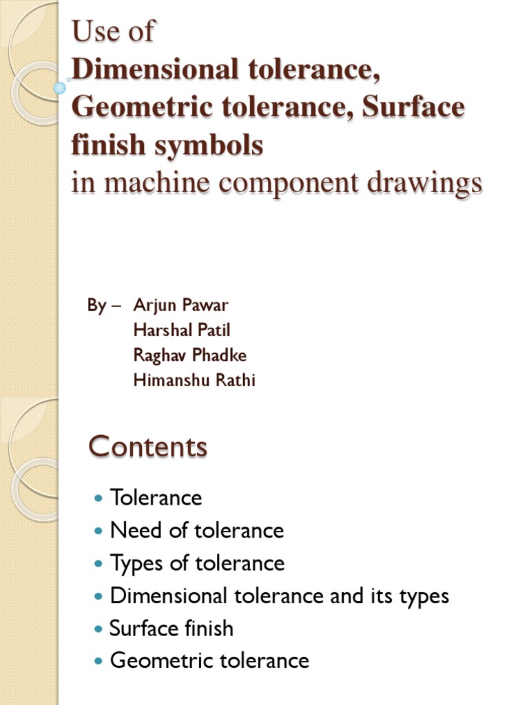 Dimensional Tolerance, Geometric Tolerance, Surface Finish Symbols | PDF