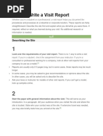 Site Visit Inspection Report Template | PDF