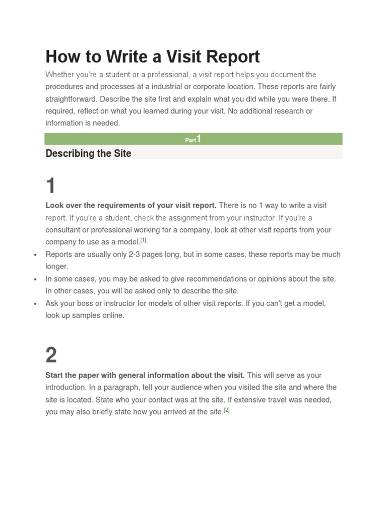 Visit Report | PDF | Cognition | Business