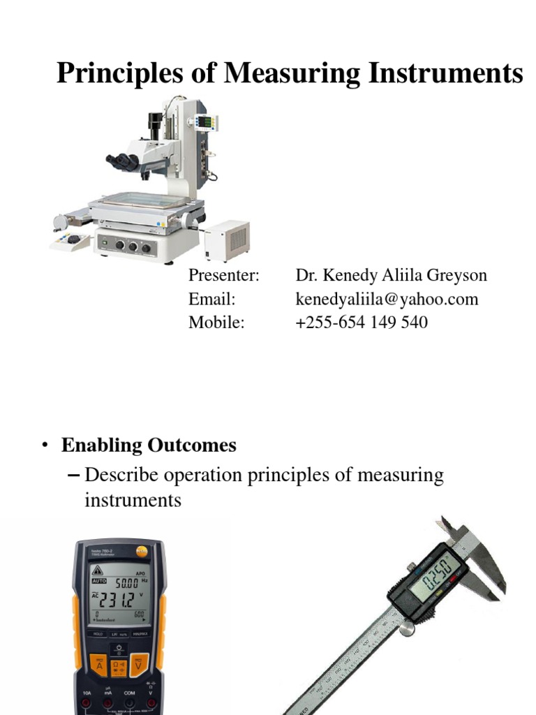 Principles of Measuring Instruments: Understanding Operation Principles ...