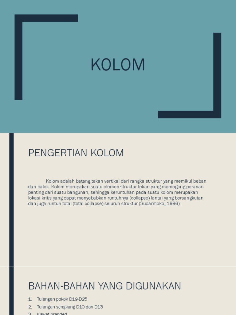 Metode Pekerjaan Kolom Bangunan | PDF