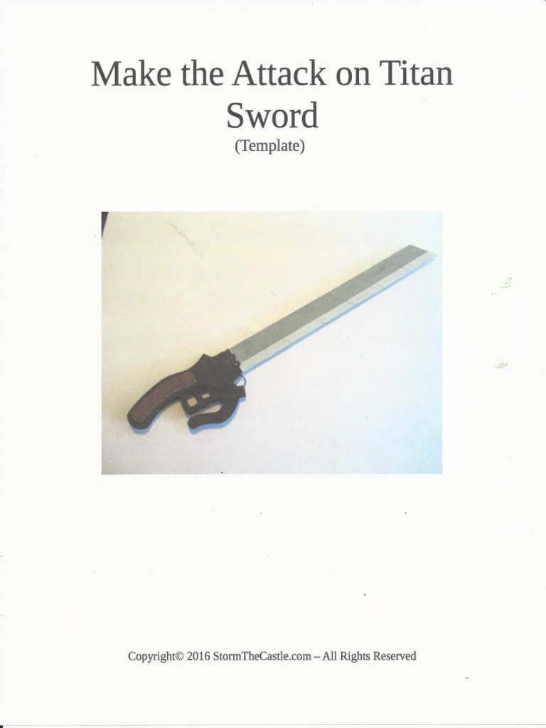 Attack On Titan Sword Template | PDF