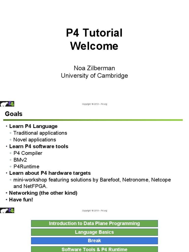 P4 Tutorial | PDF | Parsing | Computing