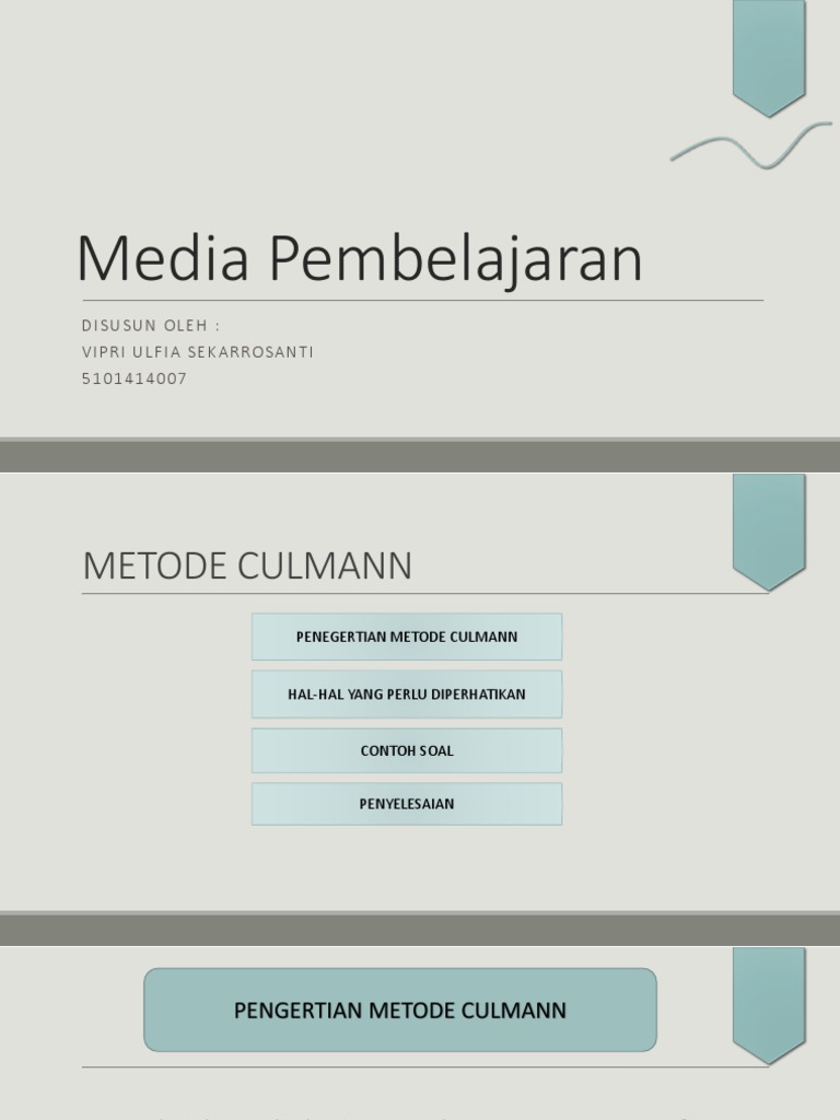 Metode Culman | PDF | Metode & Bahan Ajar