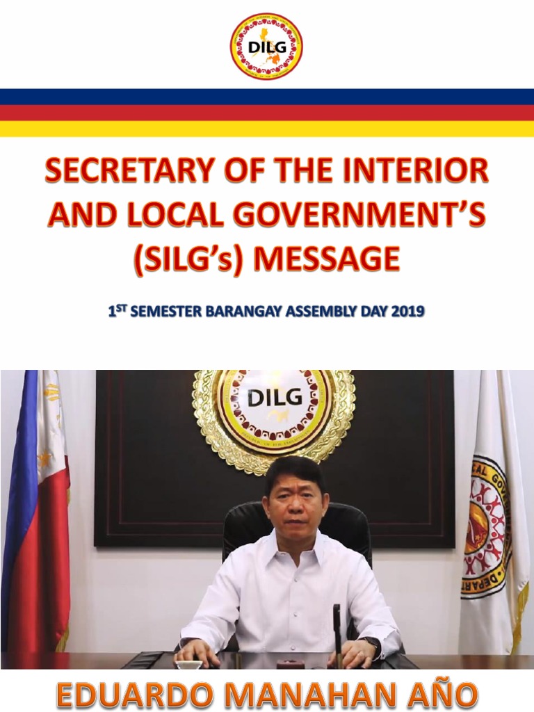 SILG's Message Barangay Assembly | Government | Politics