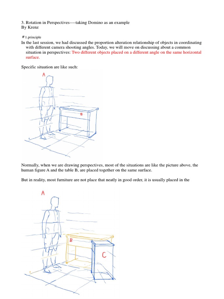 3.rotation in Perspactive | PDF | Perspective (Graphical) | Drawing