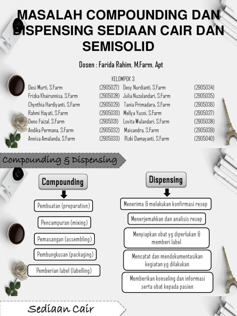 Masalah Compounding Dan Dispensing Sediaan Cair Dan Semisolid | PDF