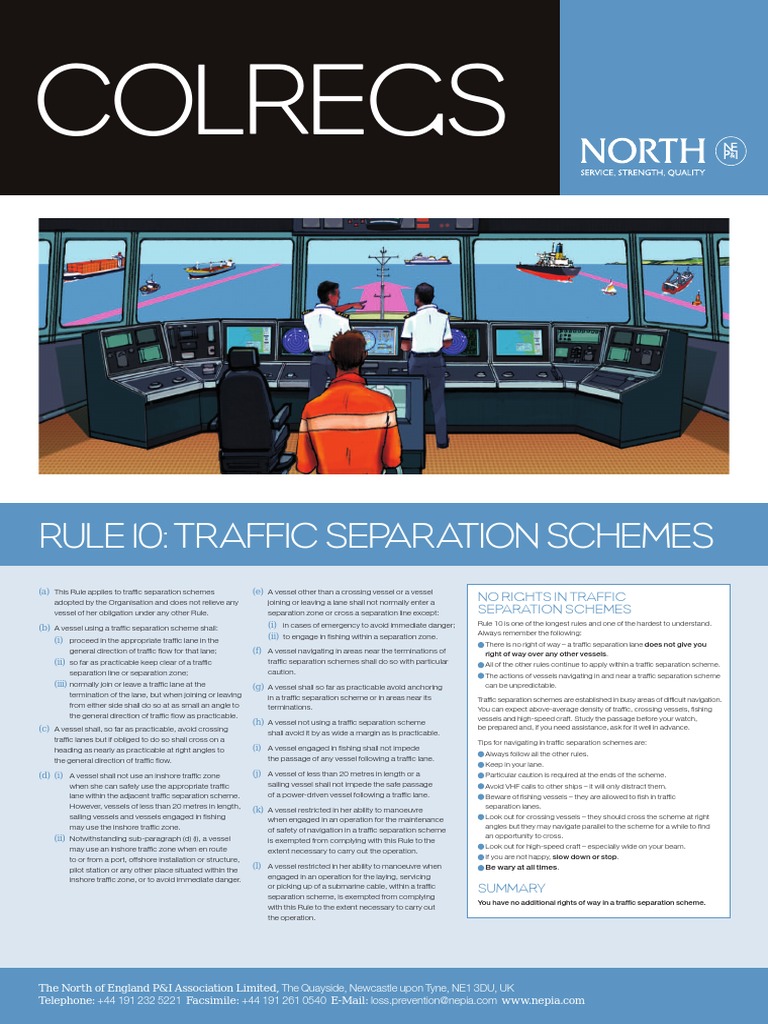 Colregs Rule 10 Traffic Separation Schemes | PDF | Traffic | Water Transport