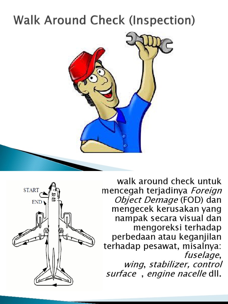Aircraft Walkaround Inspection Guide | PDF | Landing Gear | Fuselage