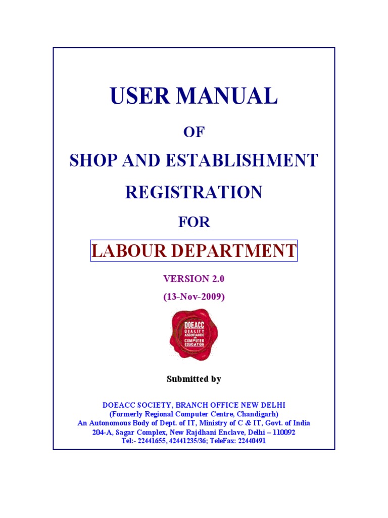 SHop Act Registration Manual | PDF | Internet | Information Technology