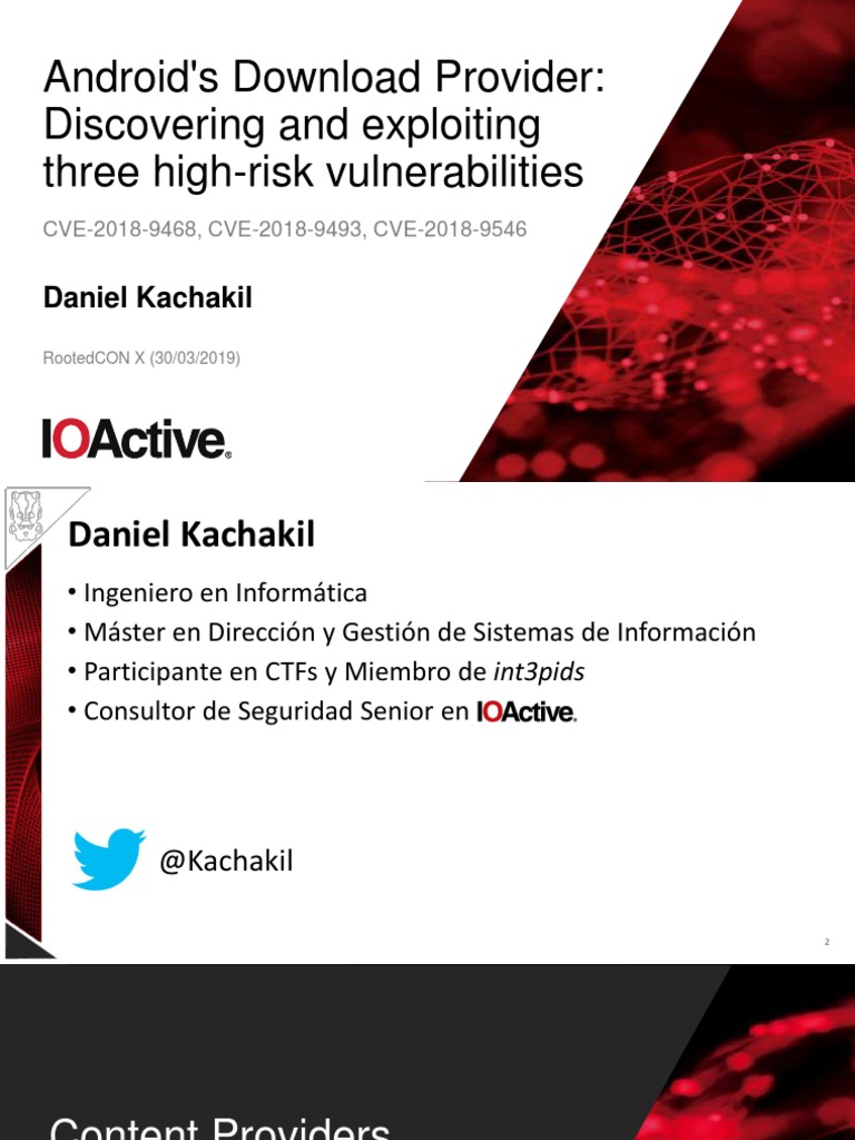 Android's Download Provider: Discovering and Exploiting Three High-Risk Vulnerabilities | PDF ...