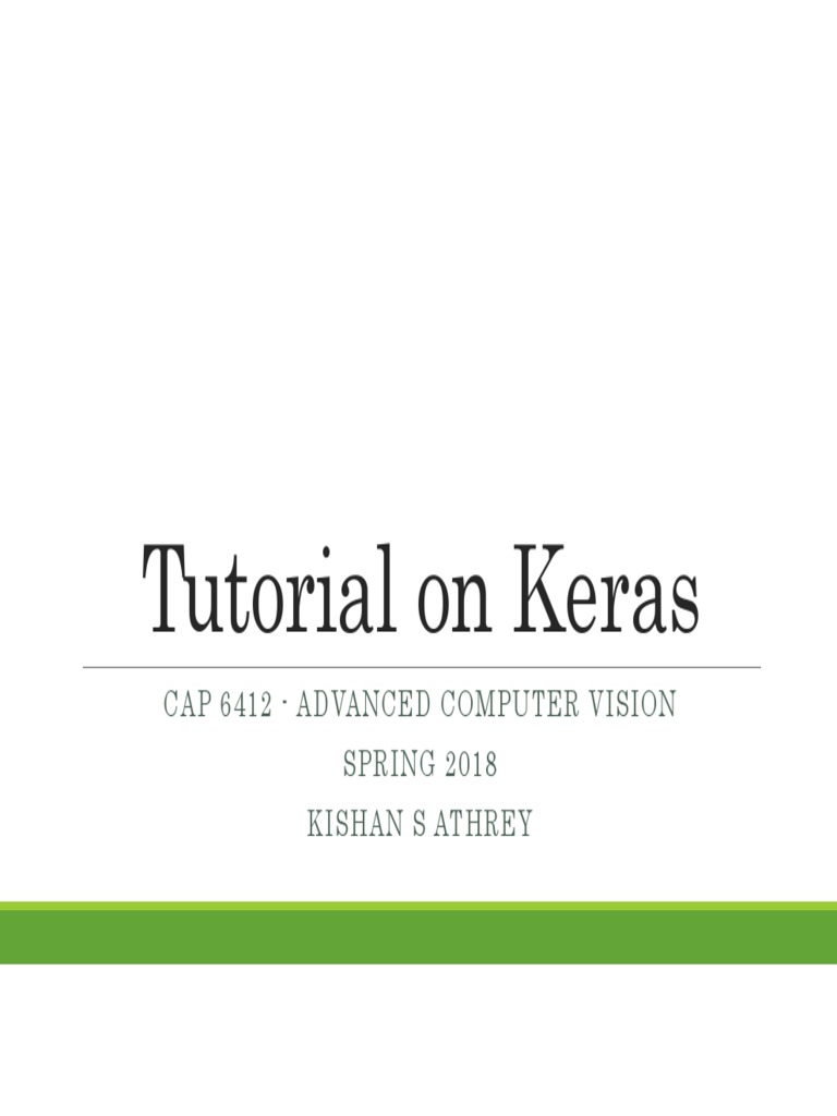 Ker As Tutorial | PDF | Artificial Neural Network | Deep Learning