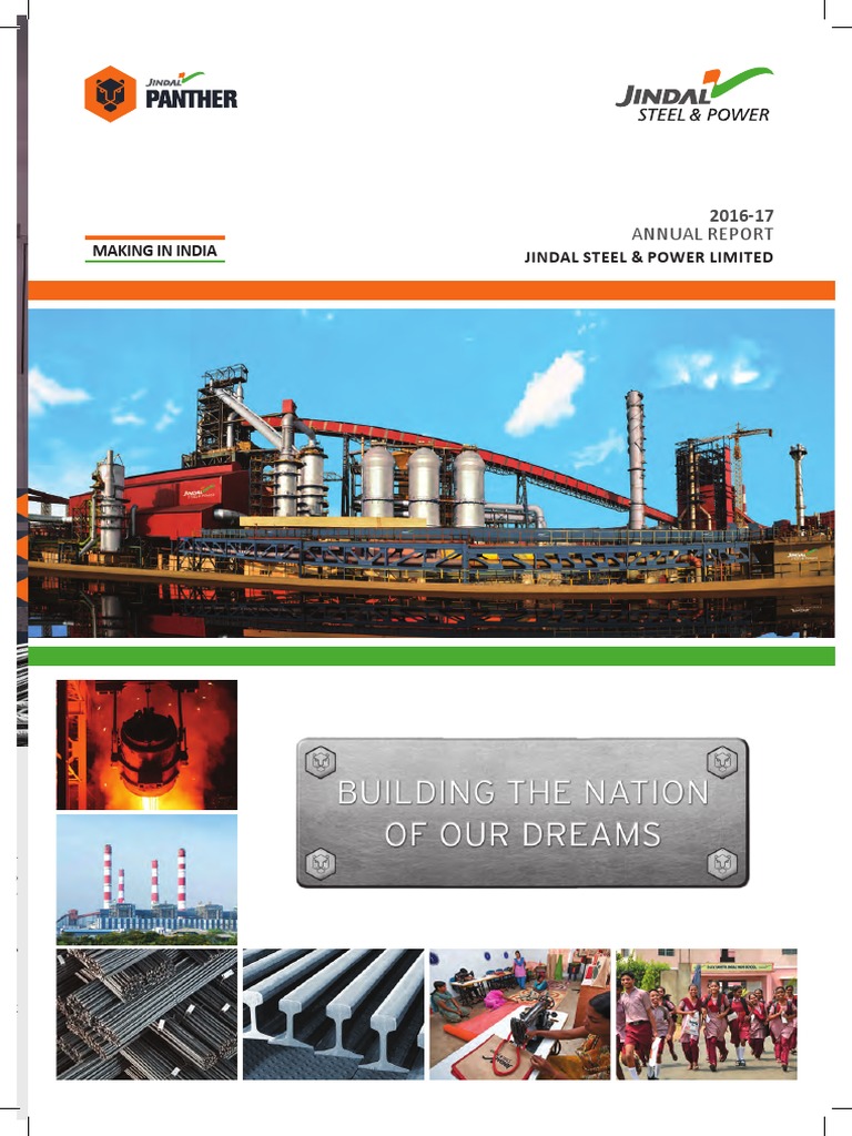 JSPL Annual Report 16 17 PDF | PDF | Steel Mill | Steel