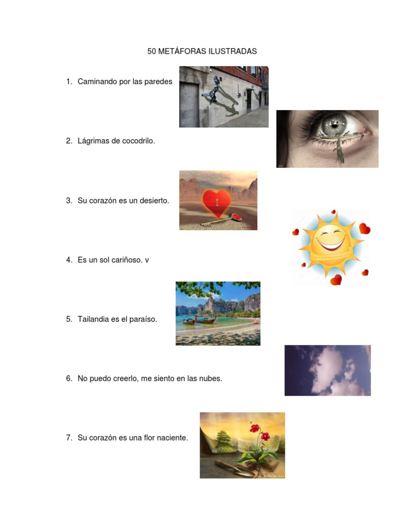 50 Metáforas Ilustradas y Significativas | PDF