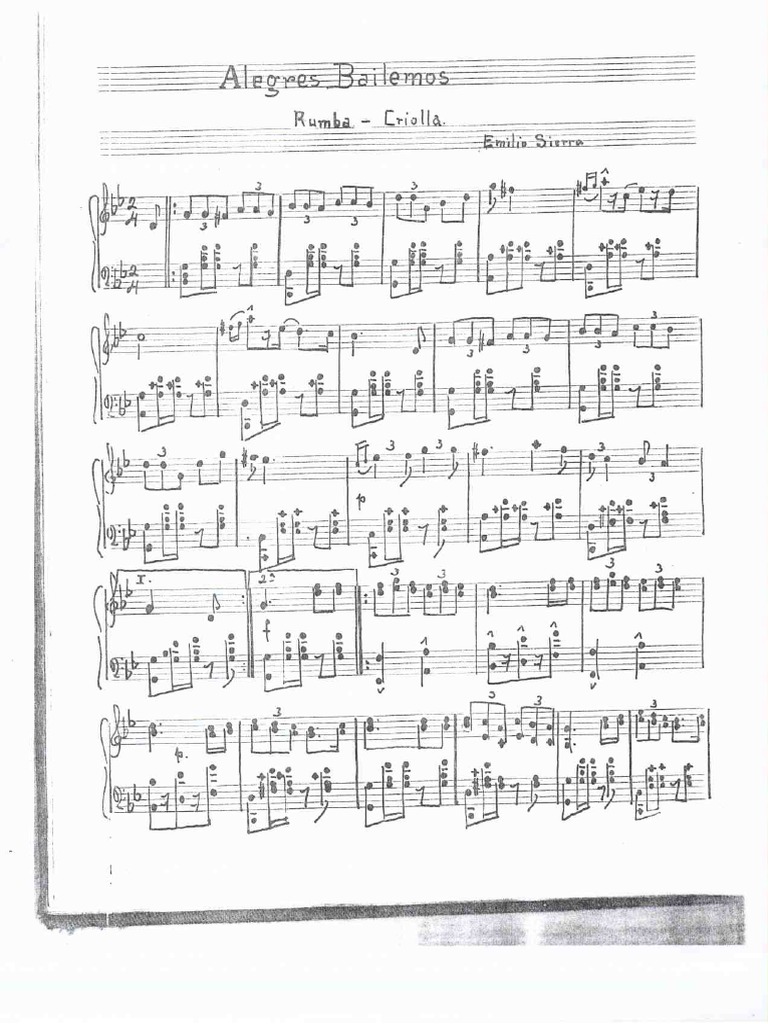 Alegres Bailemos Piano PG 1 | PDF