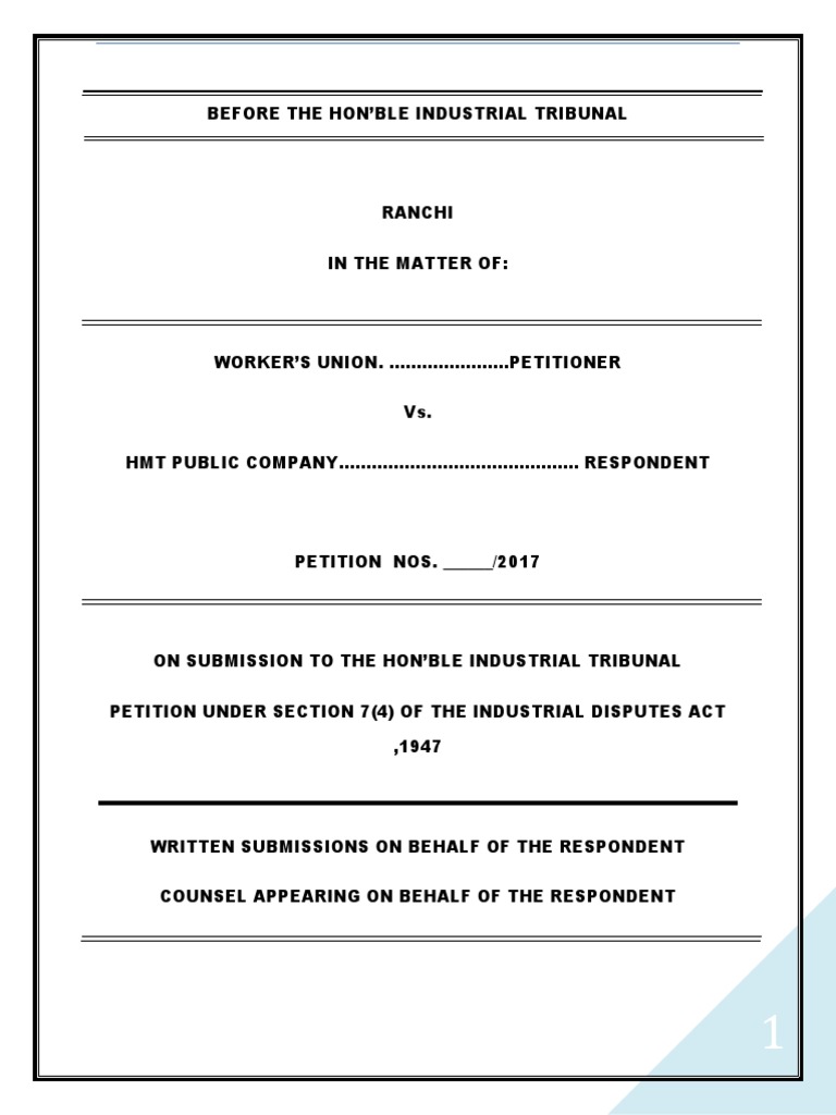 HMT Case | PDF | Lockout (Industry) | Salary