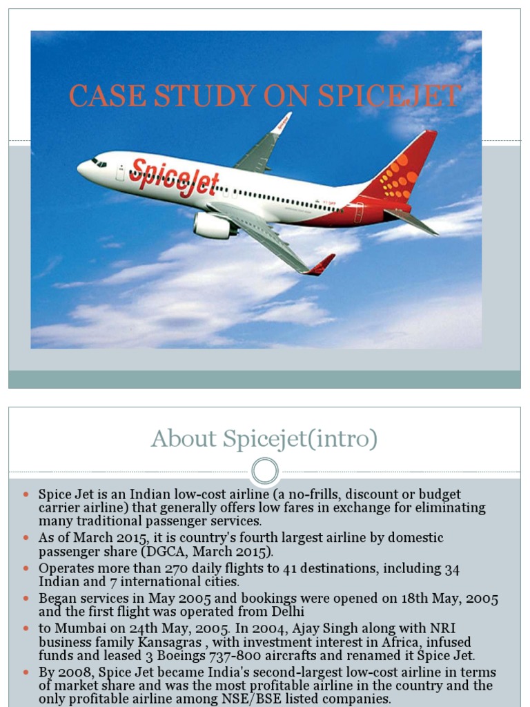 Final Spicejet Case Study | PDF | Airlines | Aviation