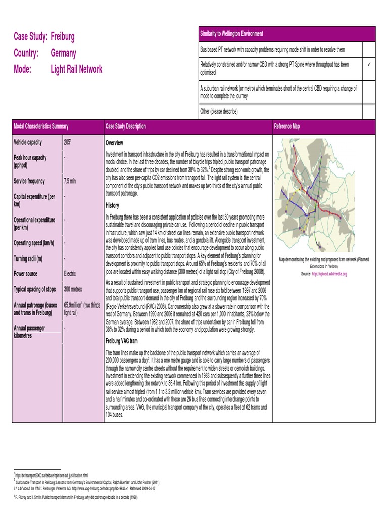 Freiburg Case Study | PDF | Public Transport | Light Rail