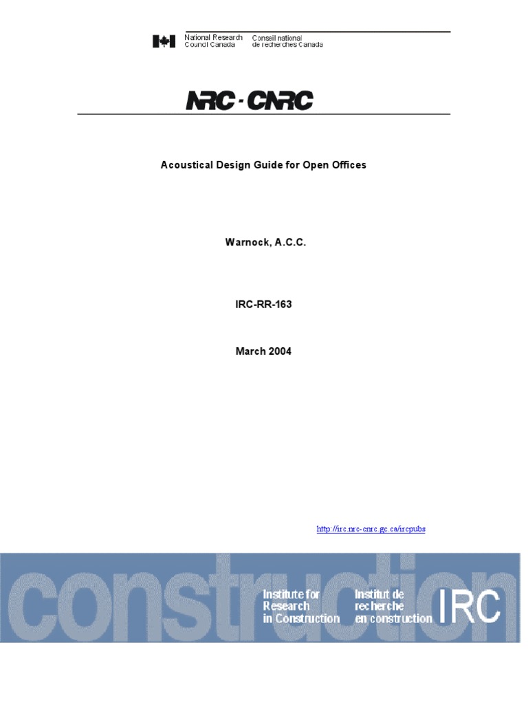 Acoustical Design for Open Offices | PDF | Attenuation | Decibel
