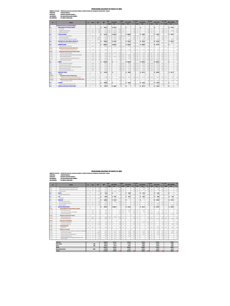 Cronograma Reprogramado Venenillo | PDF