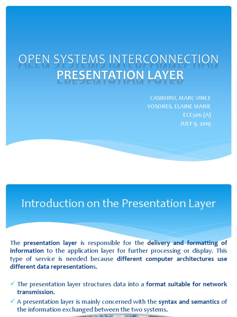 Presentation Layer | PDF | Data Compression | Encryption