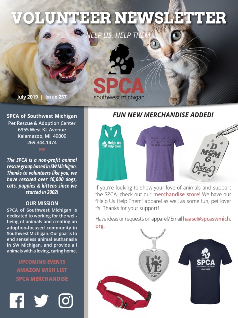 07.19 SPCA SWMI Newsletter | PDF | Animals And Humans | Health Sciences