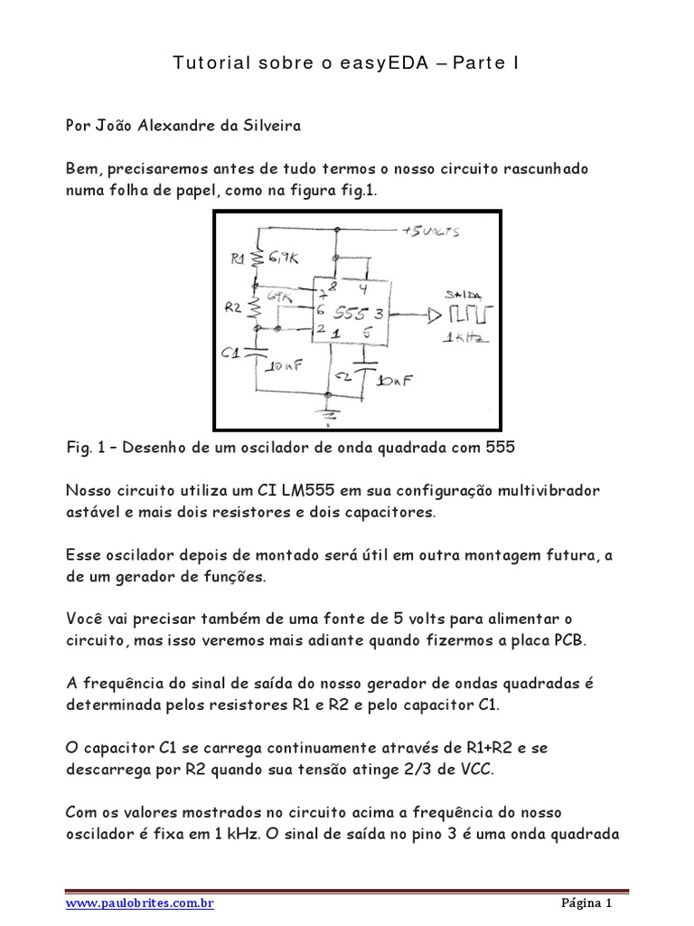 Tutorial EasyEDA | PDF | Rede elétrica | Capacitor