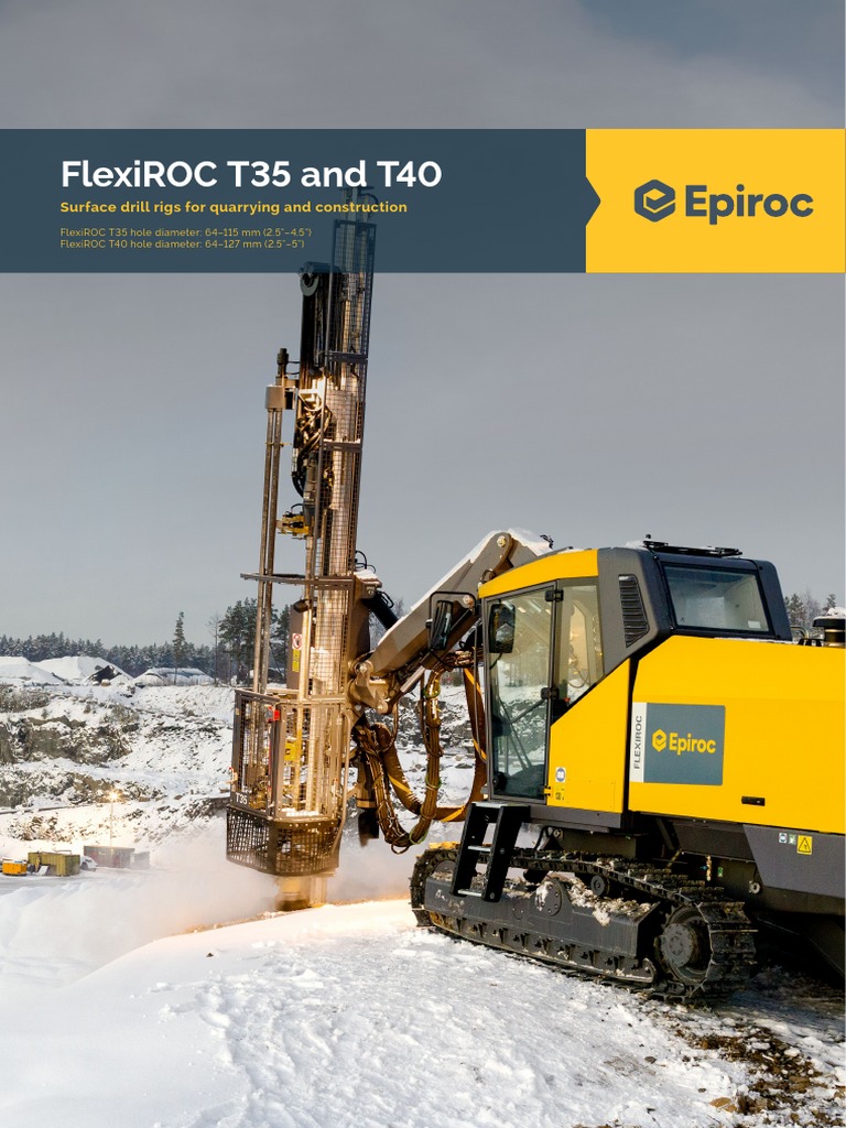 FlexiRoc T35 Epiroc | PDF | Drilling Rig | Horsepower