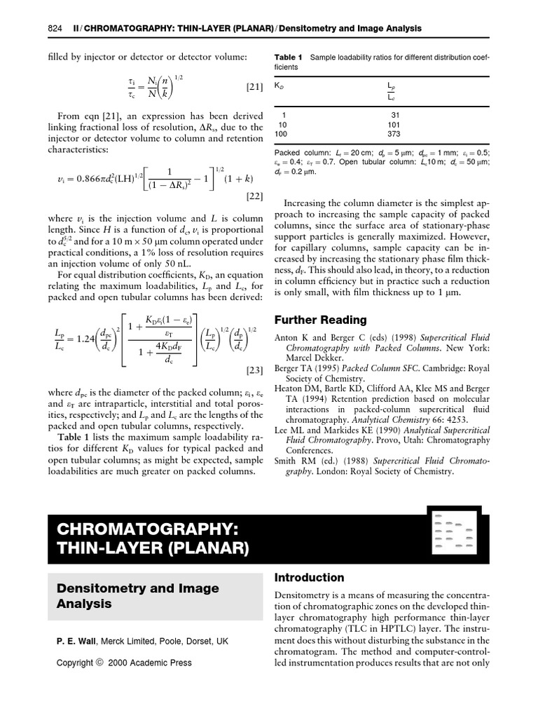 Densitometry and Image Analysis | PDF | Chromatography | Thin Layer Chromatography