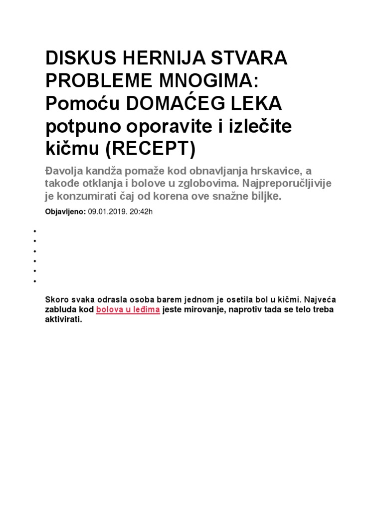 Diskus Hernija | PDF