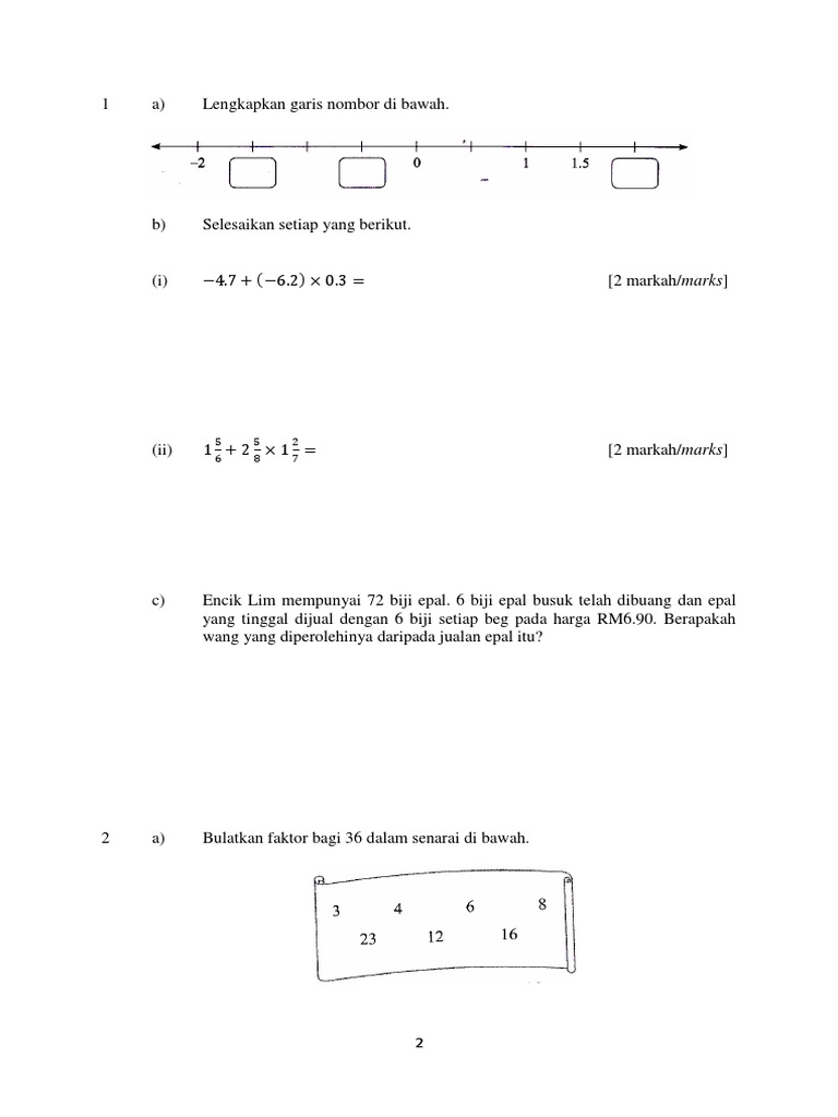Matematik Tingkatan 1 KSSM | PDF