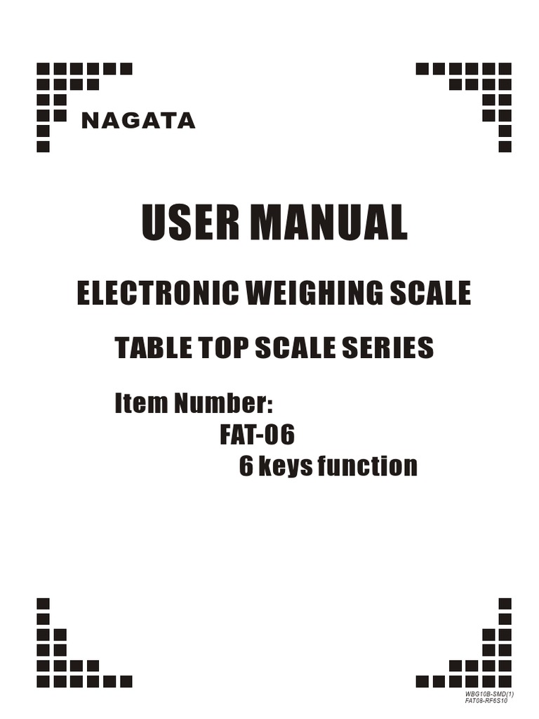 Nagata FAT-06 Scale Calibration Guide | PDF | Weighing Scale | Weight