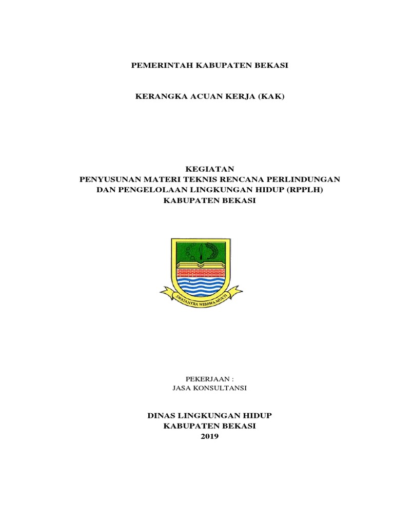 RPPLH Kabupaten Bekasi 2019 | PDF