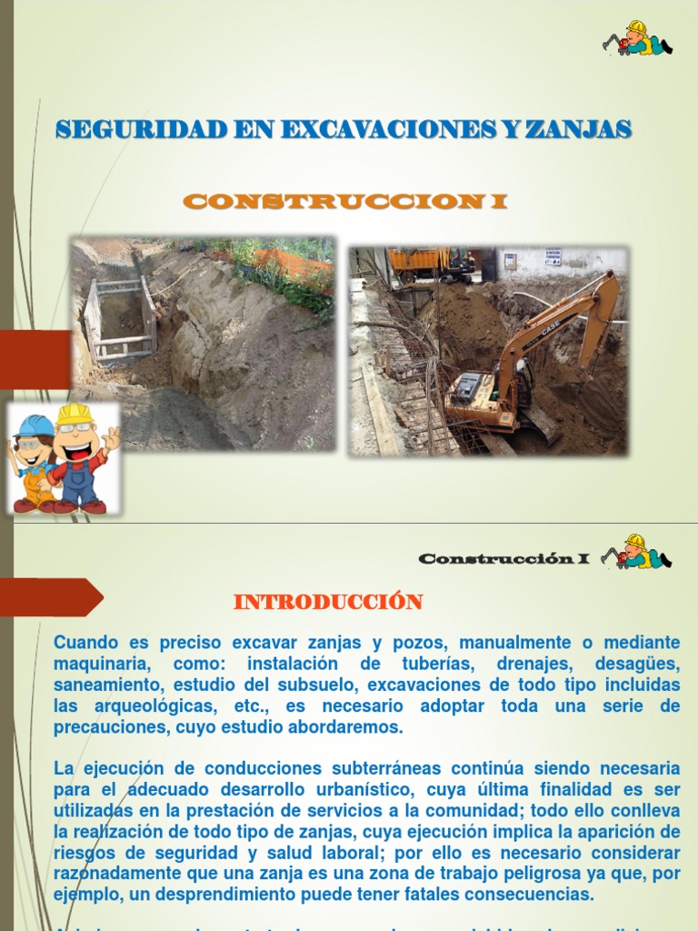 Seguridad En Excavacion Pdf Excavación Arqueología Fundación