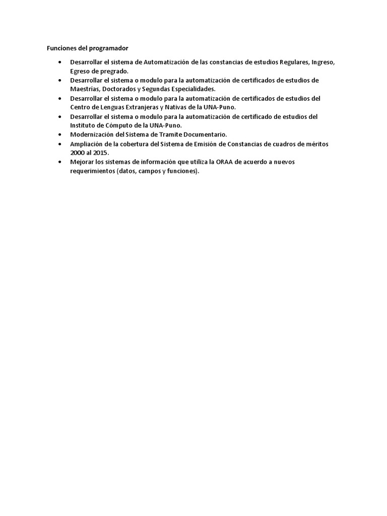 Funciones Del Programador | PDF