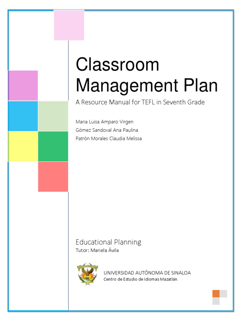 TEFL Classroom Management Guide for 7th Grade | PDF | Classroom ...