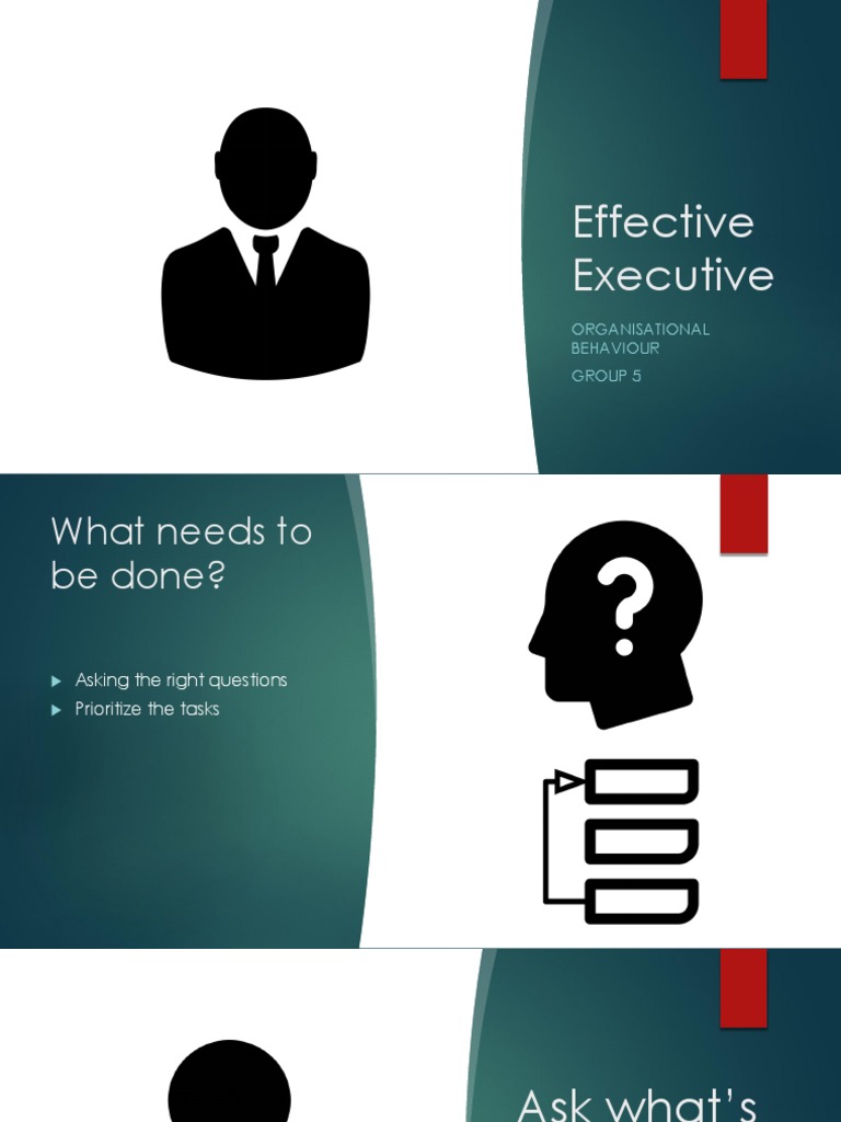 Effective Executive: Organisational Behaviour Group 5 | PDF | Career ...