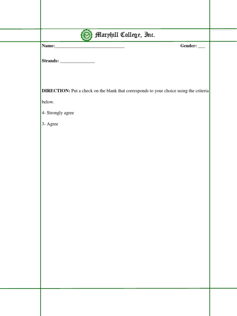 QUESTIONNAIRE With Cover Page | PDF | English Language | Symbols