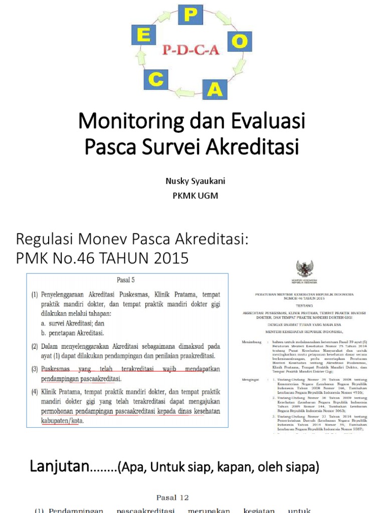 Monitoring Dan Evaluasi Pasca Survei Akreditasi PDF | PDF
