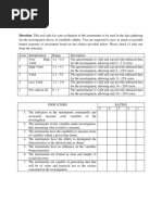 Validation Sheet For Research Questionnaire | PDF