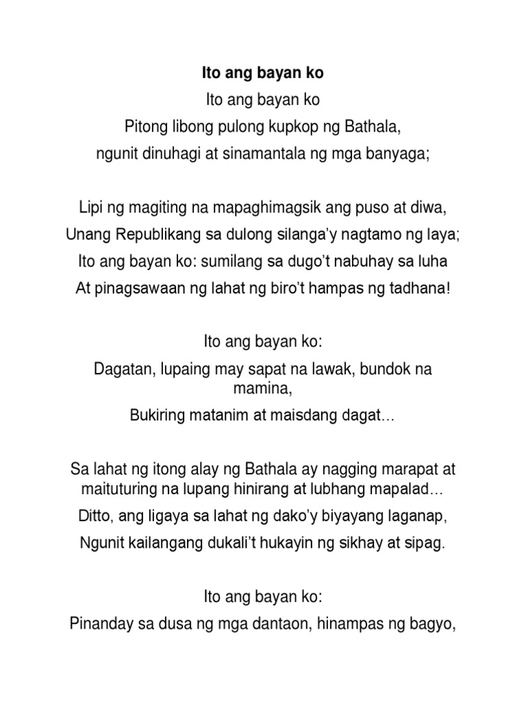 Ito Ang Bayan Ko | PDF