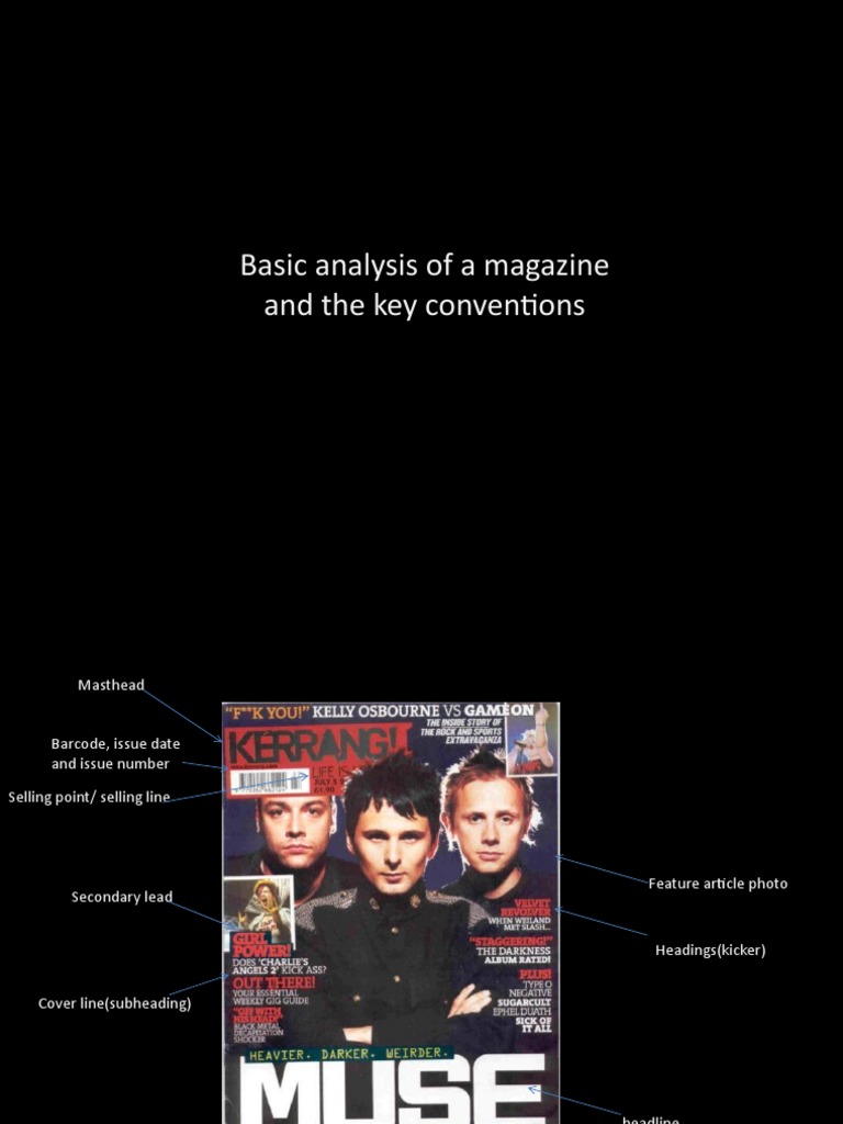 Key Conventions in Magazine Analysis | PDF