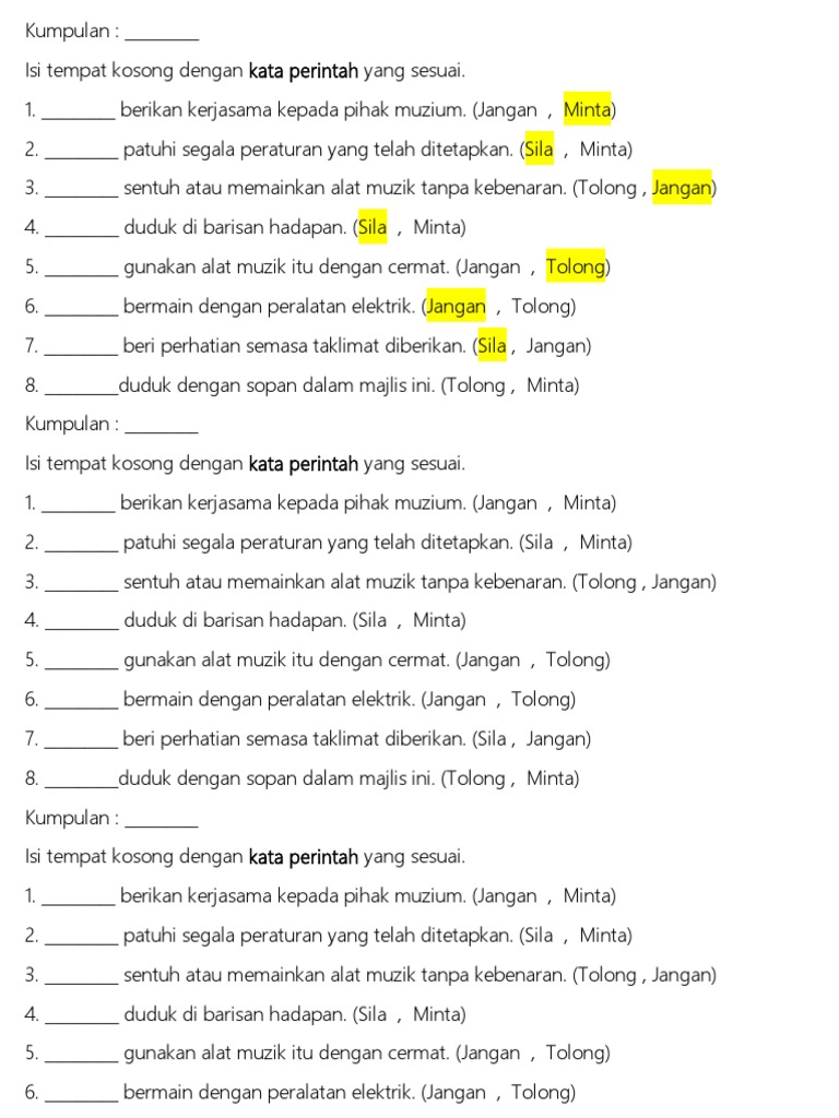 kata perintah