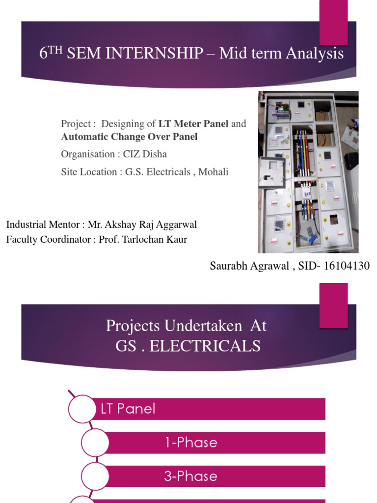 Presentation On Electrical Panels | PDF | Power Engineering | Electricity