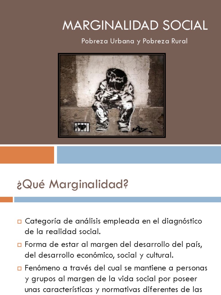 Marginalidad Social | PDF | Exclusión social | Sociedad